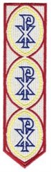 Chi Rho Banner Embroidery Design | EmbroideryDesigns.com