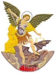 St Michael Embroidery Design | EmbroideryDesigns.com