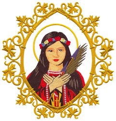 St Philomena Embroidery Design | EmbroideryDesigns.com