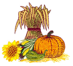 Fall Harvest Embroidery Design | EmbroideryDesigns.com