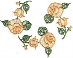 Antique Roses Embroidery Design | EmbroideryDesigns.com
