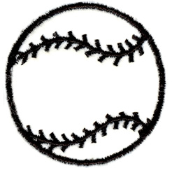 Baseball Outline Embroidery Design | EmbroideryDesigns.com