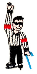 Blind Hockey Referee Embroidery Design | EmbroideryDesigns.com