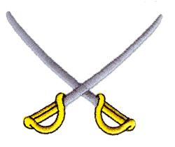 Fencing Sabres Embroidery Design | EmbroideryDesigns.com