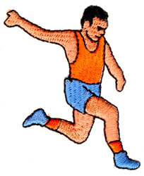 Runner Embroidery Design | EmbroideryDesigns.com