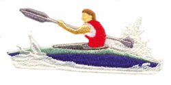 Kayaking Embroidery Design | EmbroideryDesigns.com