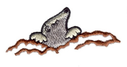 Garden Mole Embroidery Design | EmbroideryDesigns.com