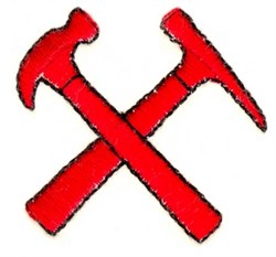 Crossed Hammers Embroidery Design | EmbroideryDesigns.com