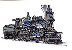 Steam Train Embroidery Design | EmbroideryDesigns.com