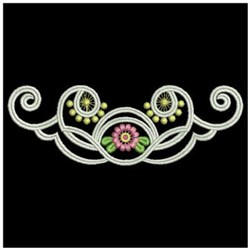 Floral Scroll Border Embroidery Design | EmbroideryDesigns.com