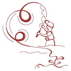 Fishing Outline Embroidery Design | EmbroideryDesigns.com