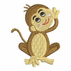 Little Monkey Embroidery Design | EmbroideryDesigns.com
