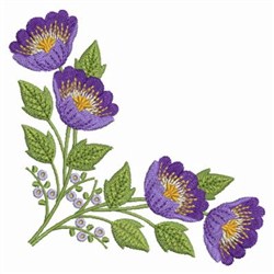 Purple Flowers Embroidery Design | EmbroideryDesigns.com