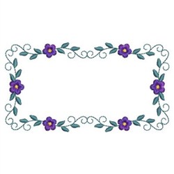 Floral Rectangle Embroidery Design | EmbroideryDesigns.com