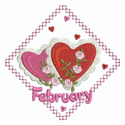 February Hearts Embroidery Design | EmbroideryDesigns.com