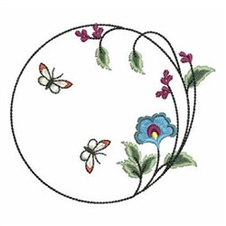 Flower Circle Embroidery Design | EmbroideryDesigns.com