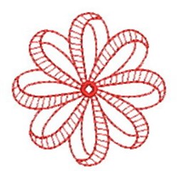 Redwork Flower Embroidery Design | EmbroideryDesigns.com