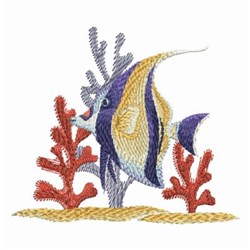 Watercolor Tropical Fish Embroidery Design | EmbroideryDesigns.com