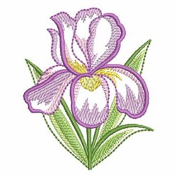 Iris Embroidery Design | EmbroideryDesigns.com