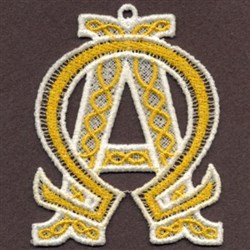 Alpha & Omega Embroidery Design | EmbroideryDesigns.com