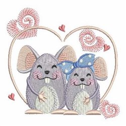 Hearts Rats Embroidery Design | EmbroideryDesigns.com