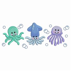 Under the Sea Creatures Embroidery Design | EmbroideryDesigns.com