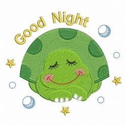 Good Night Turtle Embroidery Design | EmbroideryDesigns.com