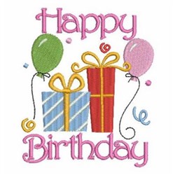 Birthday Party Embroidery Design | EmbroideryDesigns.com