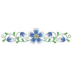 Blue Flowers Embroidery Design | EmbroideryDesigns.com
