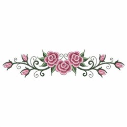Rose Border Embroidery Design | EmbroideryDesigns.com