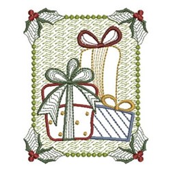 Christmas Gift Card Embroidery Design | EmbroideryDesigns.com