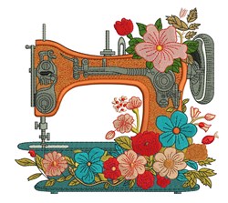 Floral Sewing Machine Embroidery Design | EmbroideryDesigns.com