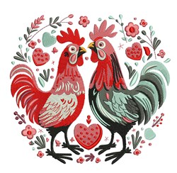 Chickens Embroidery Design | EmbroideryDesigns.com