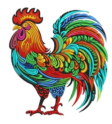 Rooster Embroidery Design | EmbroideryDesigns.com