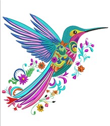 Hummingbird Embroidery Design | EmbroideryDesigns.com