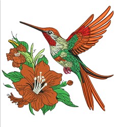 Hummingbird Embroidery Design | EmbroideryDesigns.com