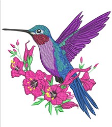Hummingbird Embroidery Design | EmbroideryDesigns.com
