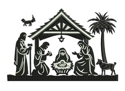 Nativity Embroidery Design | EmbroideryDesigns.com