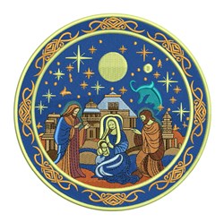 Nativity Scene Embroidery Design | EmbroideryDesigns.com