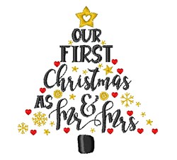 Our First Christmas Embroidery Design | EmbroideryDesigns.com