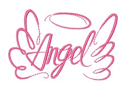 Angel Script Embroidery Design | EmbroideryDesigns.com