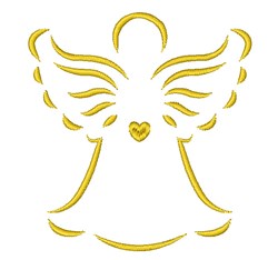 Angel Outline Embroidery Design | EmbroideryDesigns.com