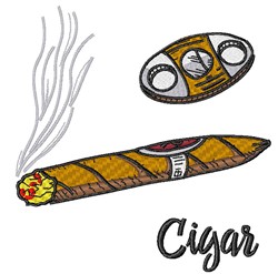 Cigar Embroidery Design | EmbroideryDesigns.com