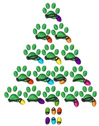 Paw Print Tree Embroidery Design | EmbroideryDesigns.com