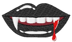 Vampire Fangs Embroidery Design | EmbroideryDesigns.com