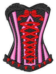 Striped Corset Embroidery Design | EmbroideryDesigns.com