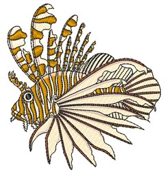 Realistic Lion Fish Embroidery Design | EmbroideryDesigns.com