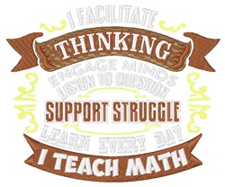 I Teach Math Embroidery Design | EmbroideryDesigns.com