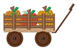 Fall Wagon Embroidery Design | EmbroideryDesigns.com