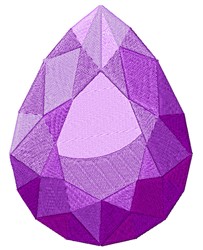 Amethyst Crystal Embroidery Design | EmbroideryDesigns.com